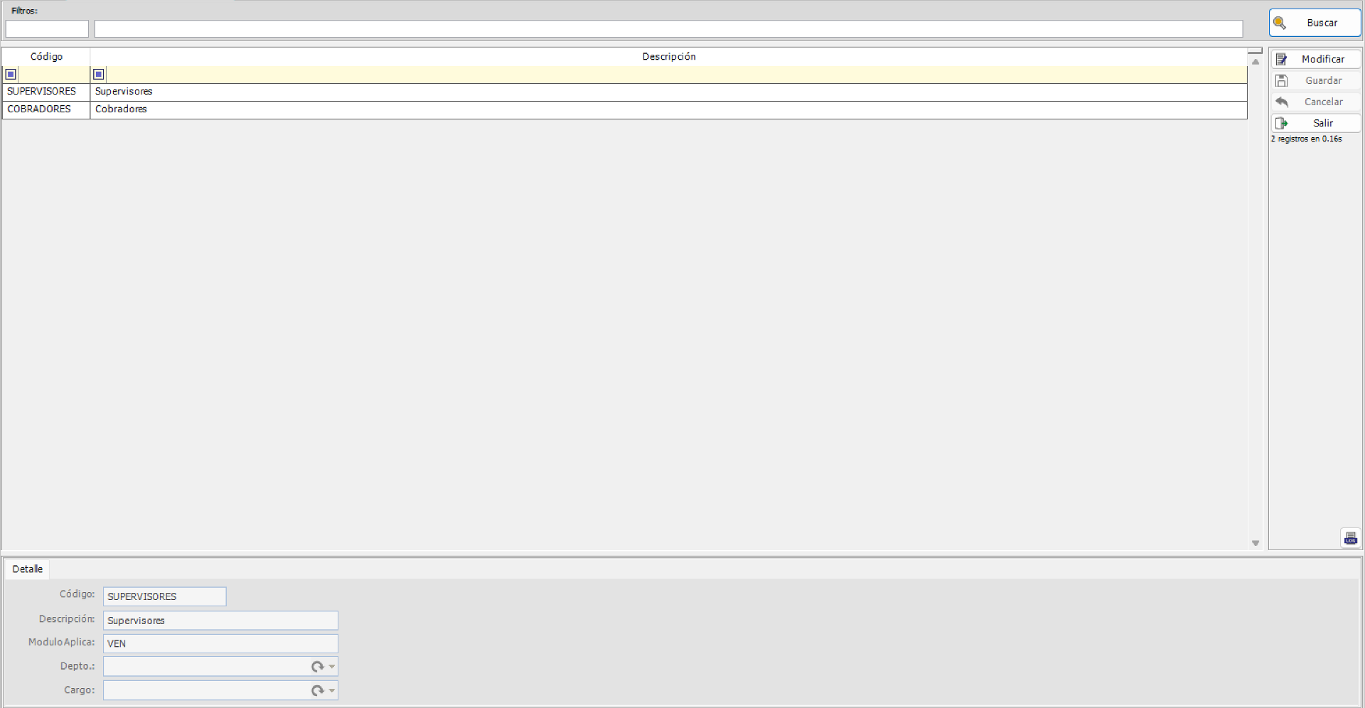 Departamentos y Cargos Especiales - Brilo ERP Docs